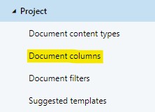 How to define which document columns to display in the document view ...